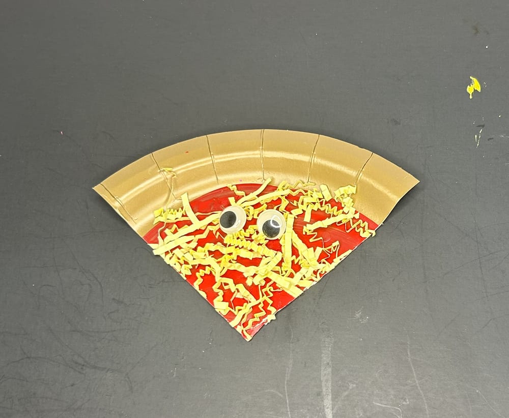 Dollar Tree Cheese Pizza Day Craft