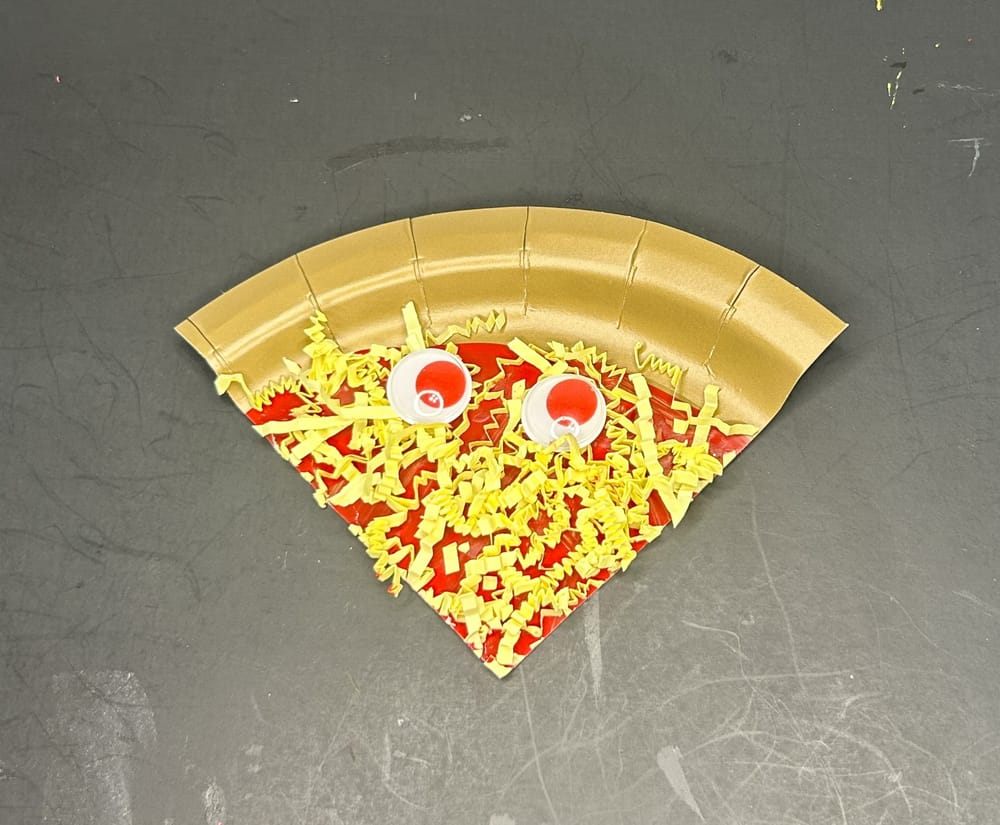Dollar Tree Cheese Pizza Day Craft