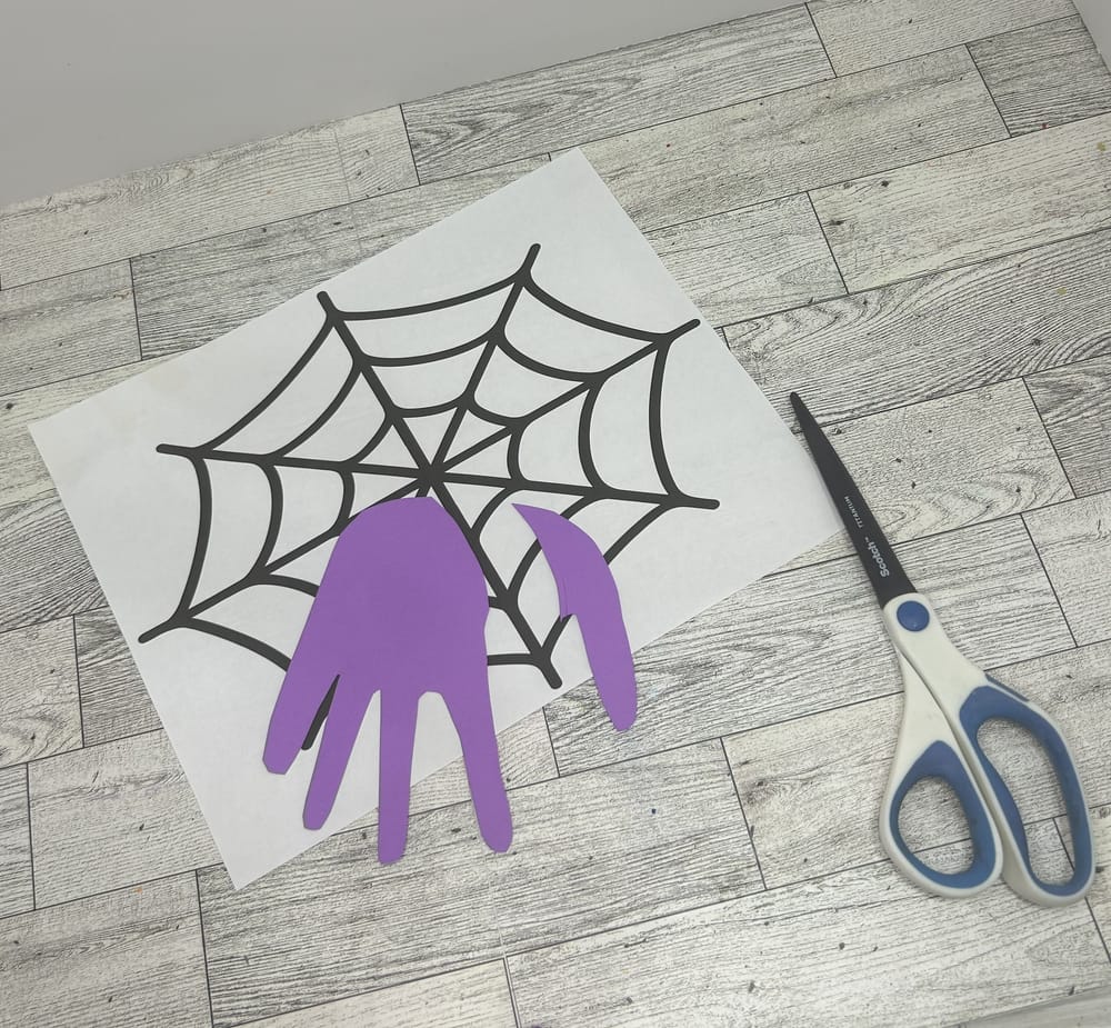Spider Web Handprint Craft