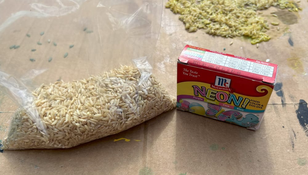 DIY Dyed Rice