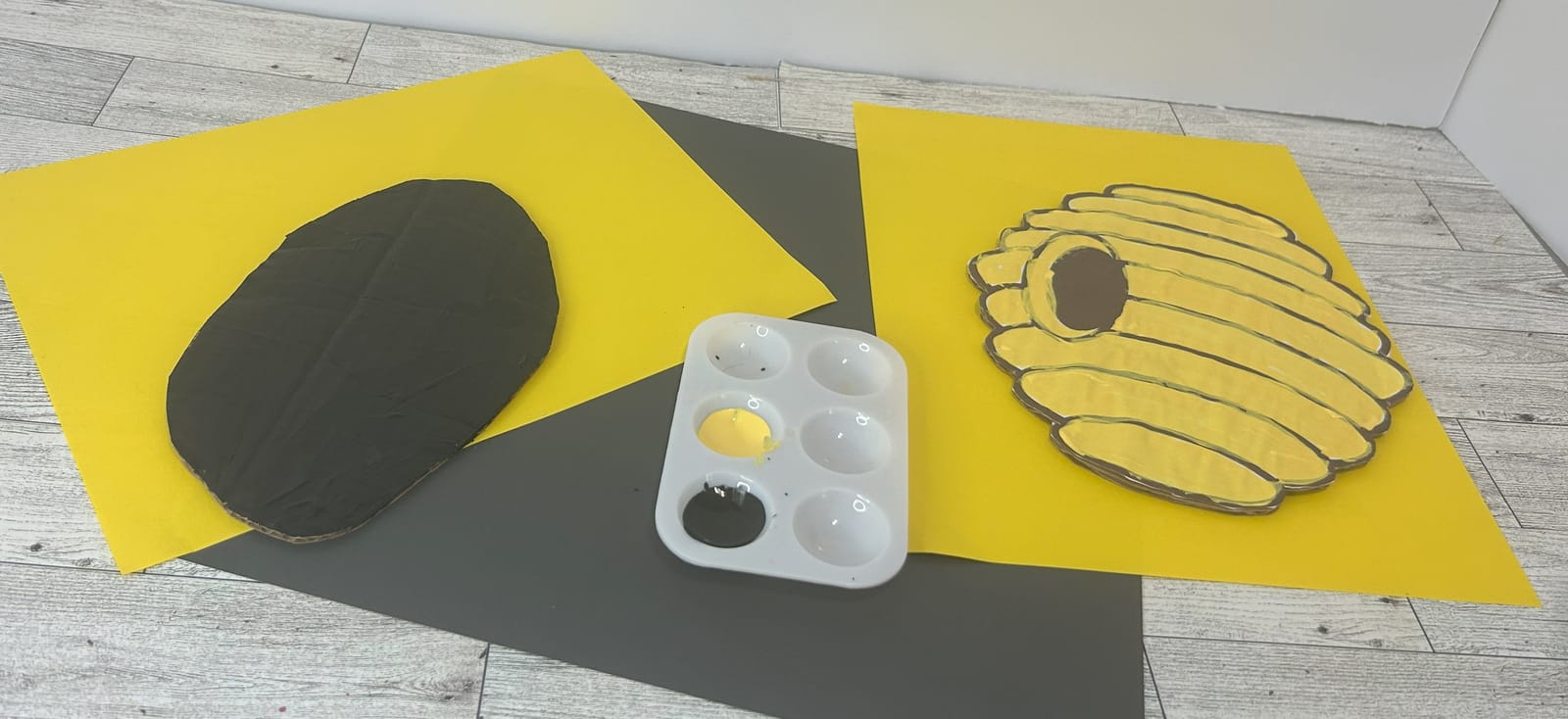 Cardboard Bee and Hive