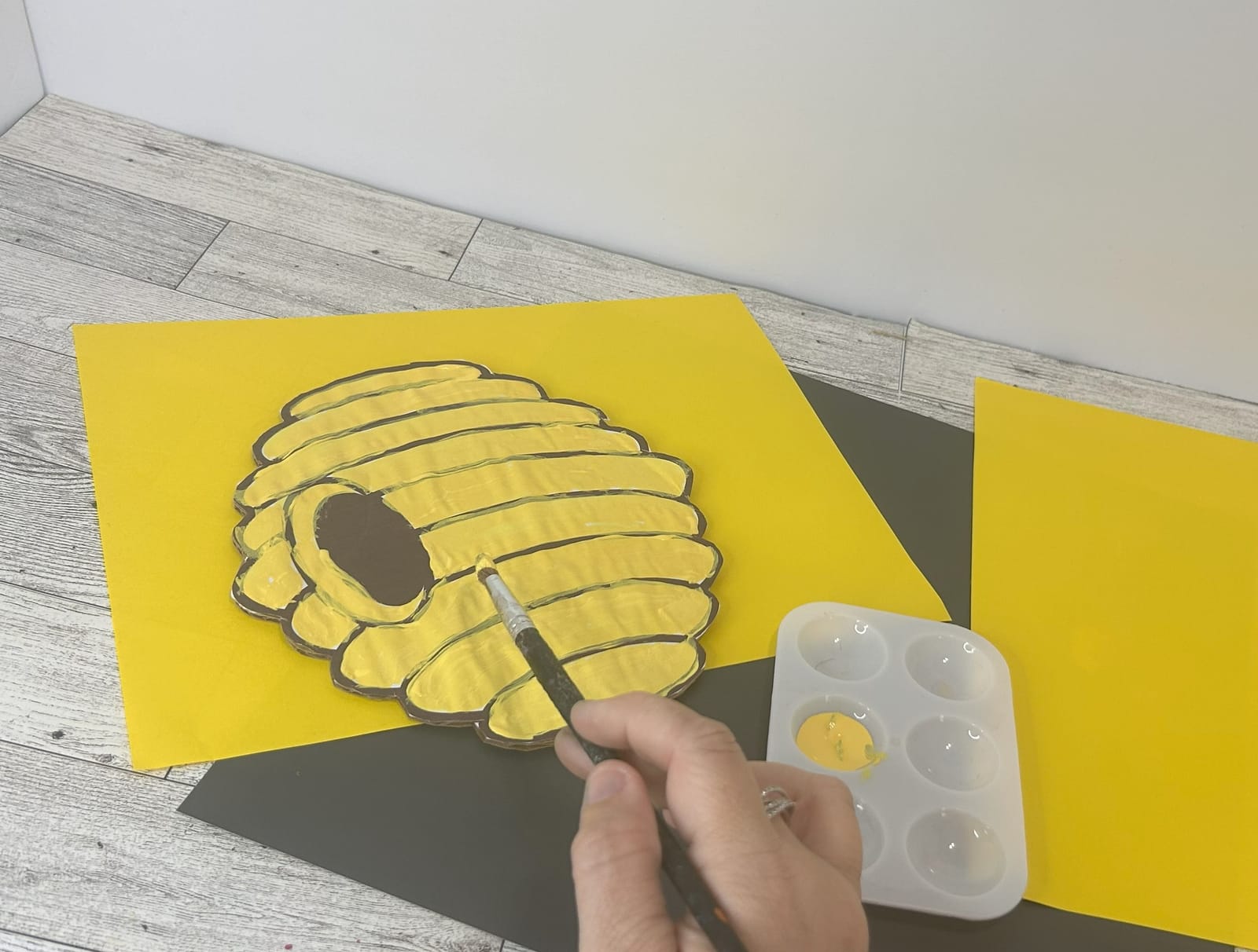 Cardboard Bee and Hive