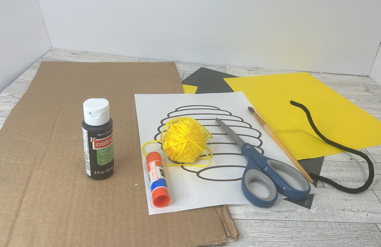 Cardboard Bee and Hive