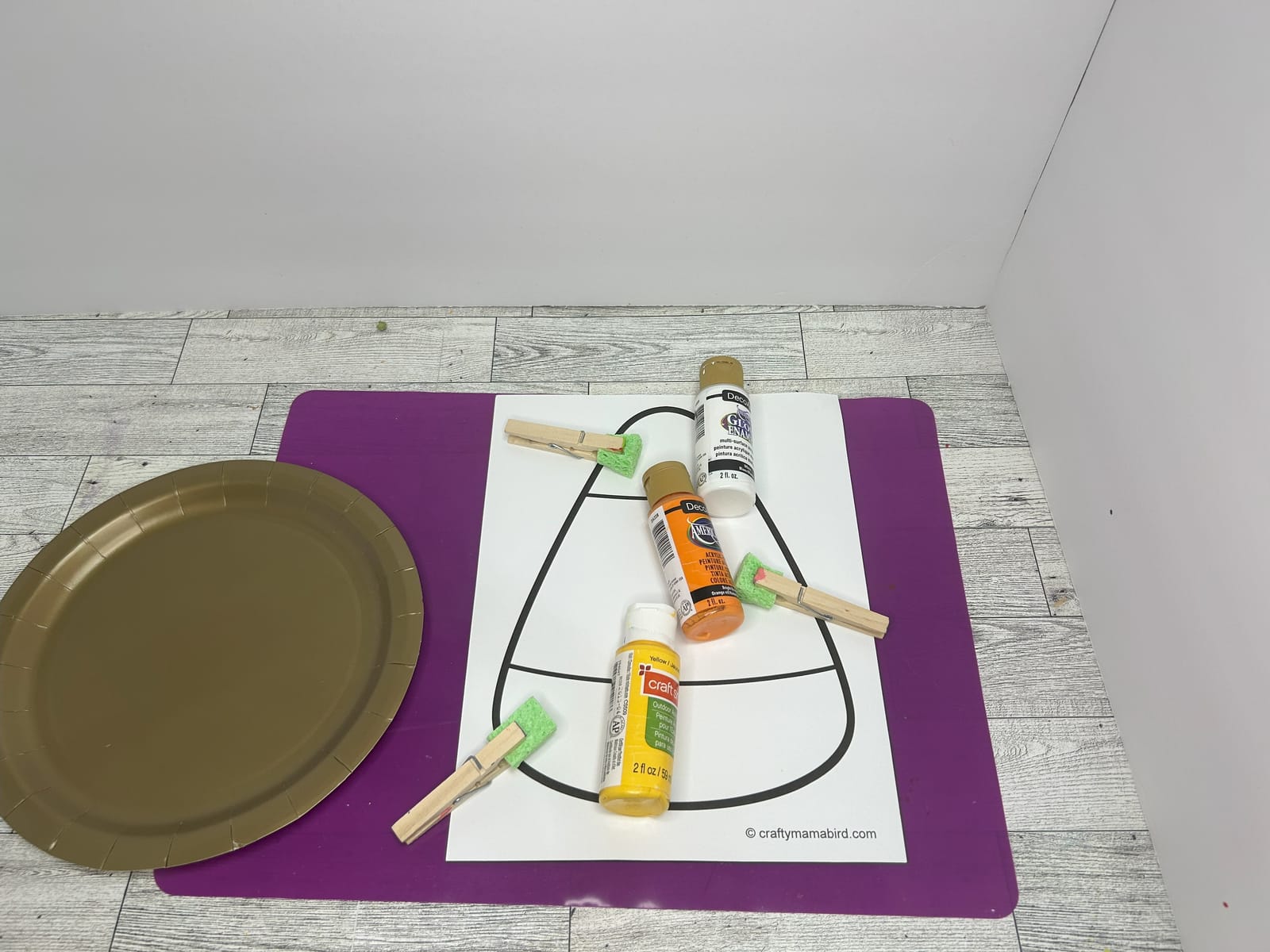 Sponge Painted Candy Corn