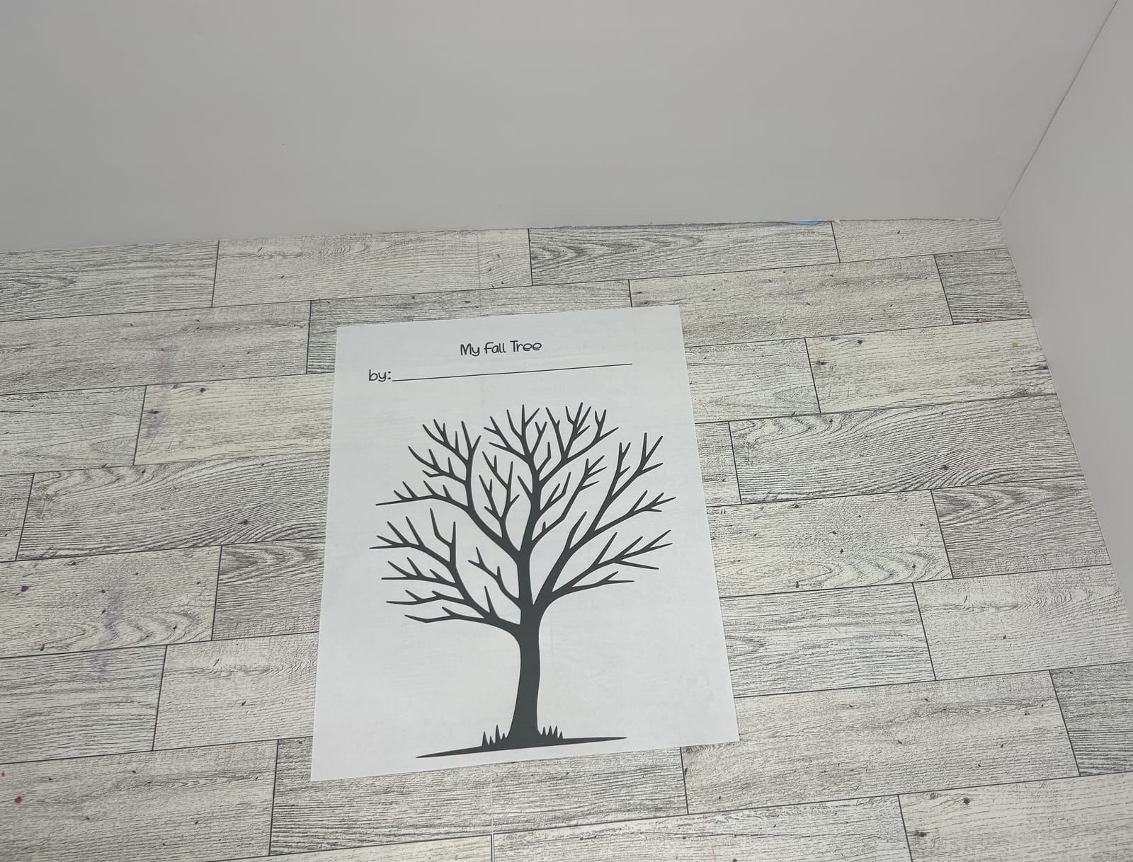 My Fall Tree Q-Tip Painting