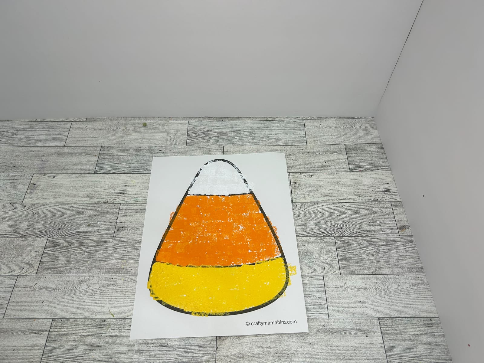 Sponge Painted Candy Corn