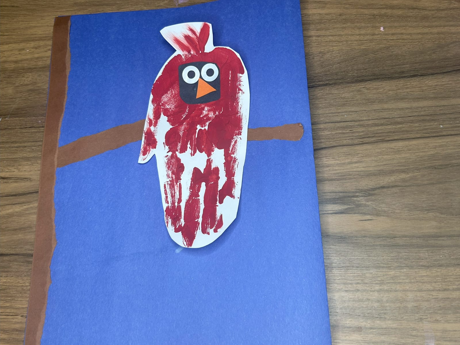 Cardinal Handprint Art