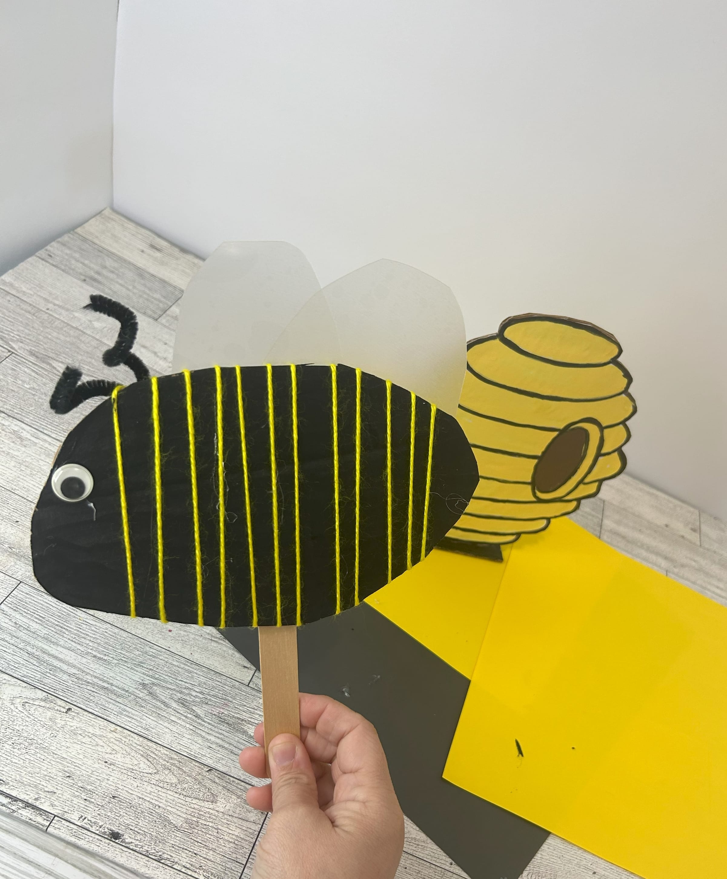 Cardboard Bee and Hive