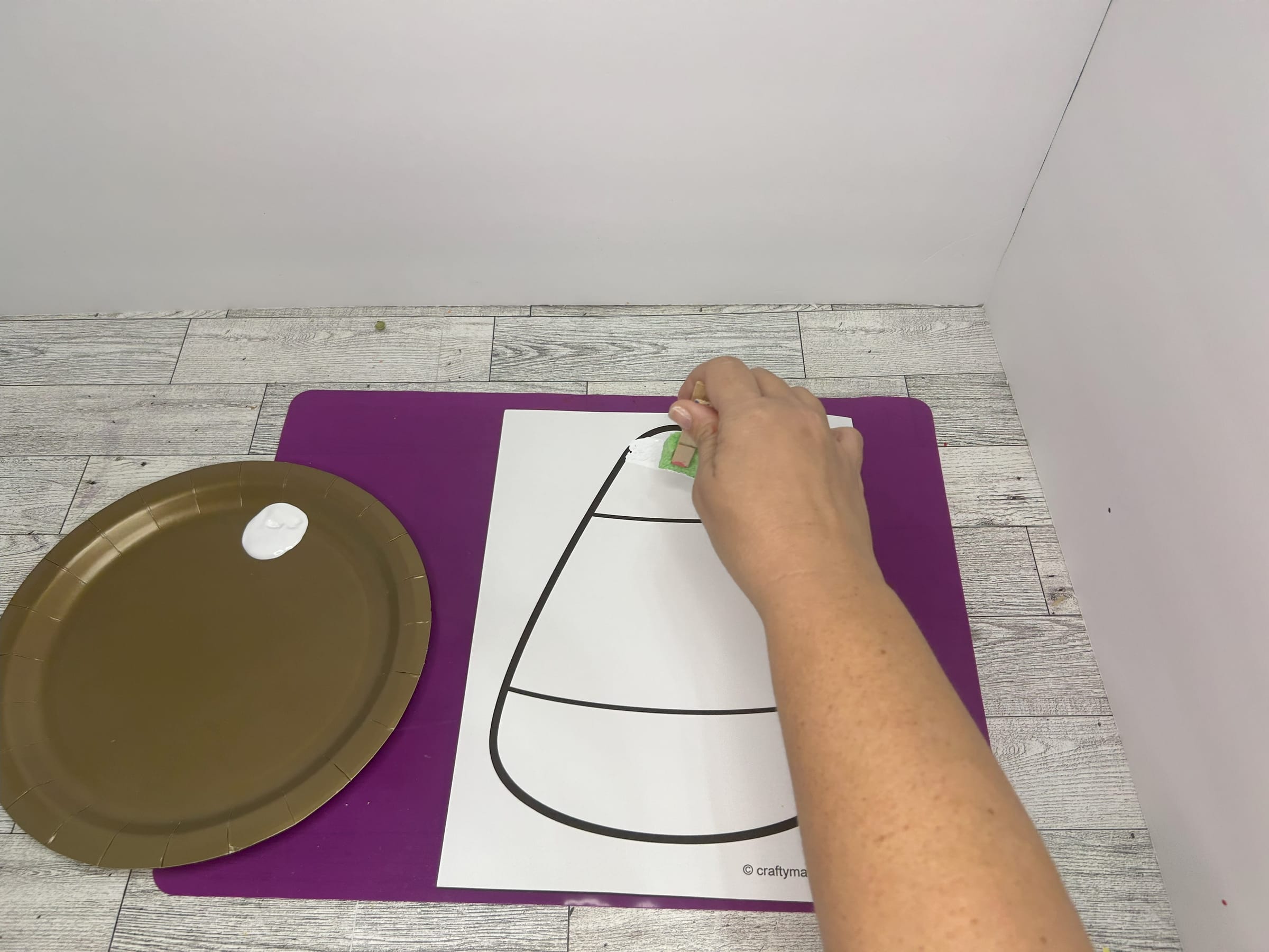 Sponge Painted Candy Corn