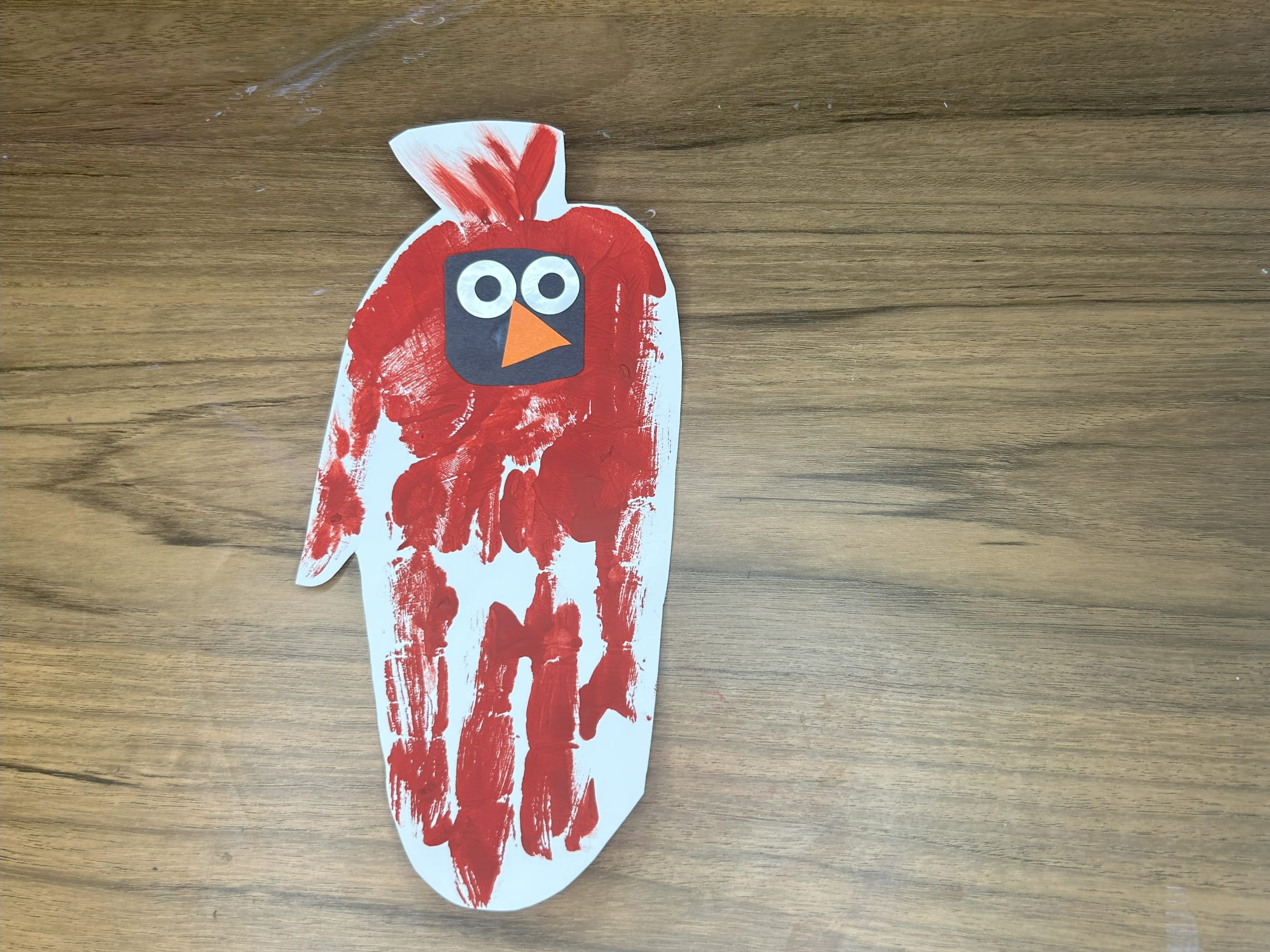 Cardinal Handprint Art