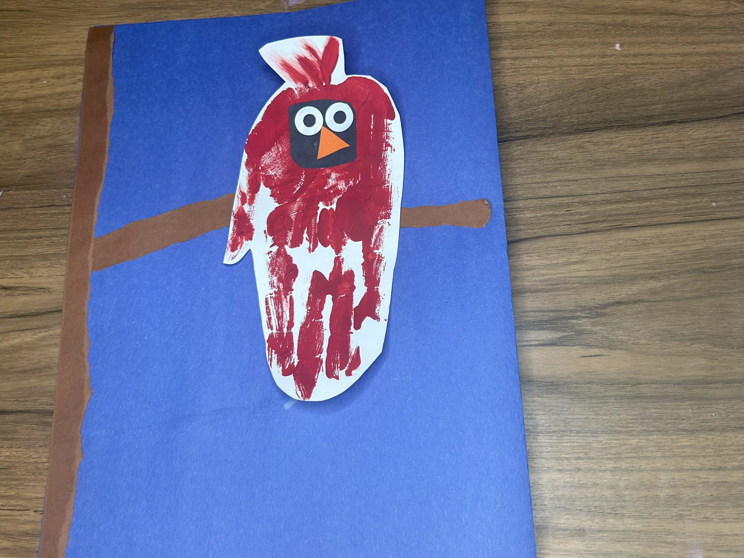 Cardinal Handprint Art