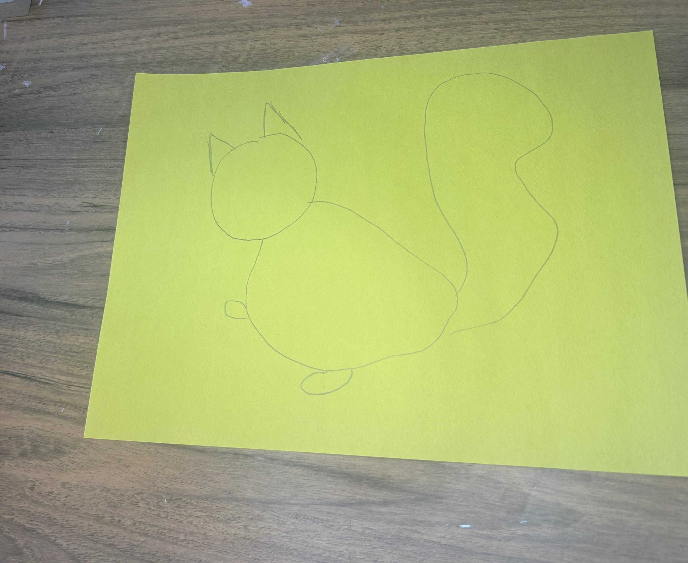 DIY Torn Paper Winter Squirrel Art