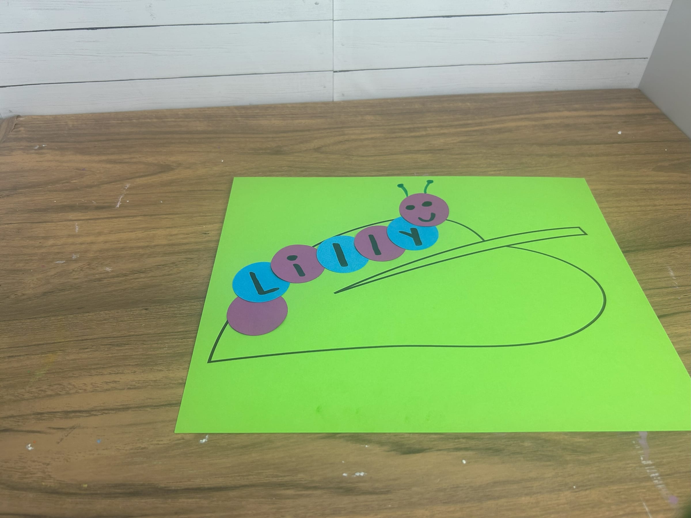 Caterpillar Name Craft