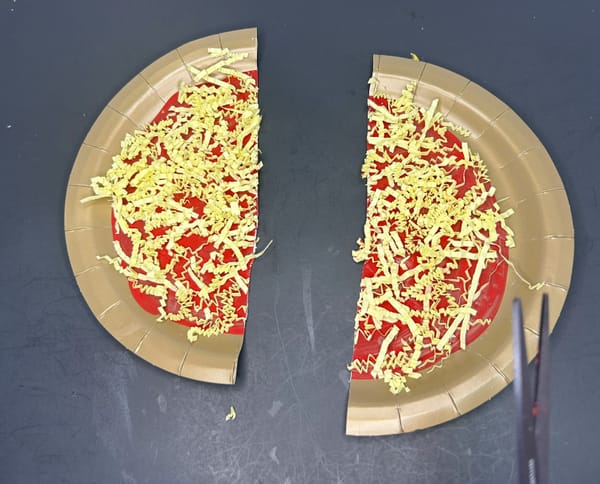 Dollar Tree Cheese Pizza Day Craft