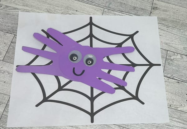 Spider Web Handprint Craft
