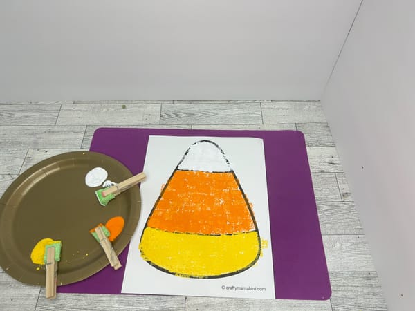Sponge Painted Candy Corn