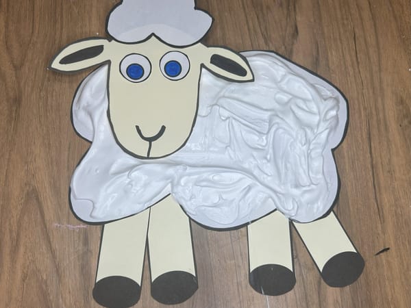 Farm Animal DIY Sheep with Puffy Paint